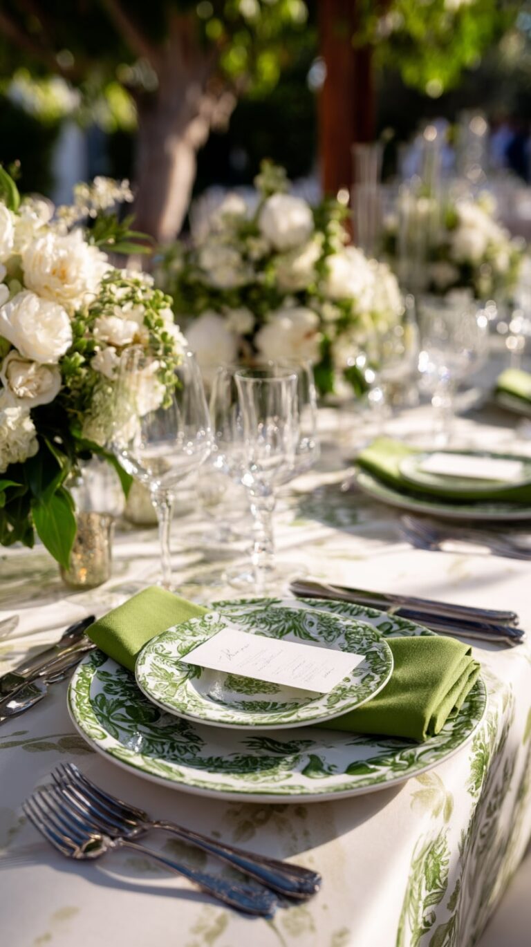 18 Beautiful Sage Green Wedding Table Setting Ideas